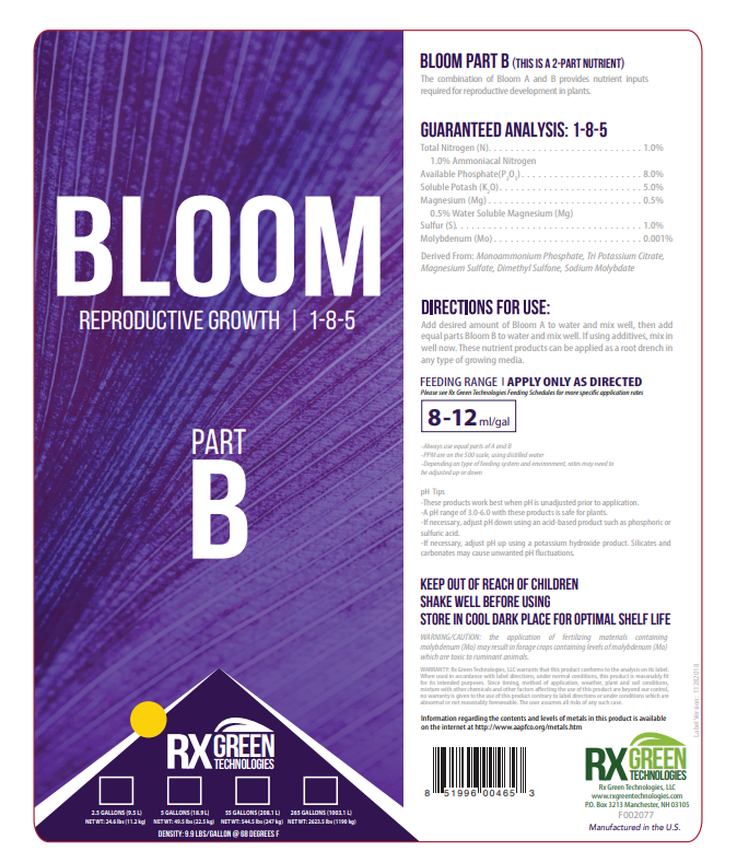 RX Green Bloom A & B | Discount Indoor Gardening